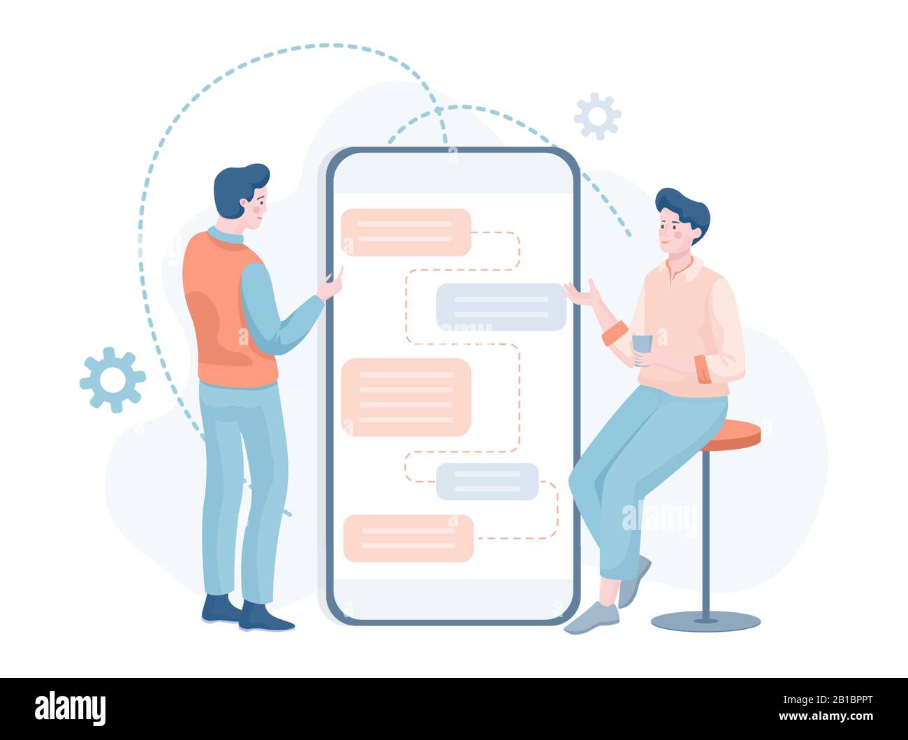 Flat vector characters working Cut Out Stock Images & Pictures - Alamy