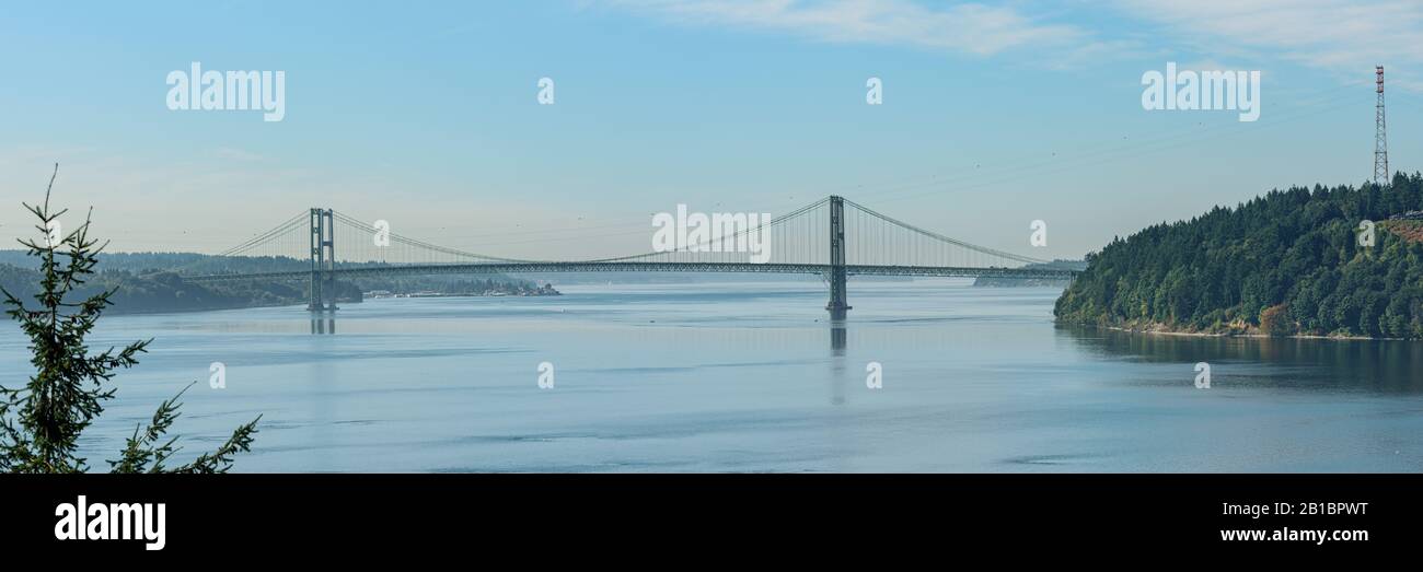The Tacoma Narrows bridge is actually two suspension bridges over Puget ...