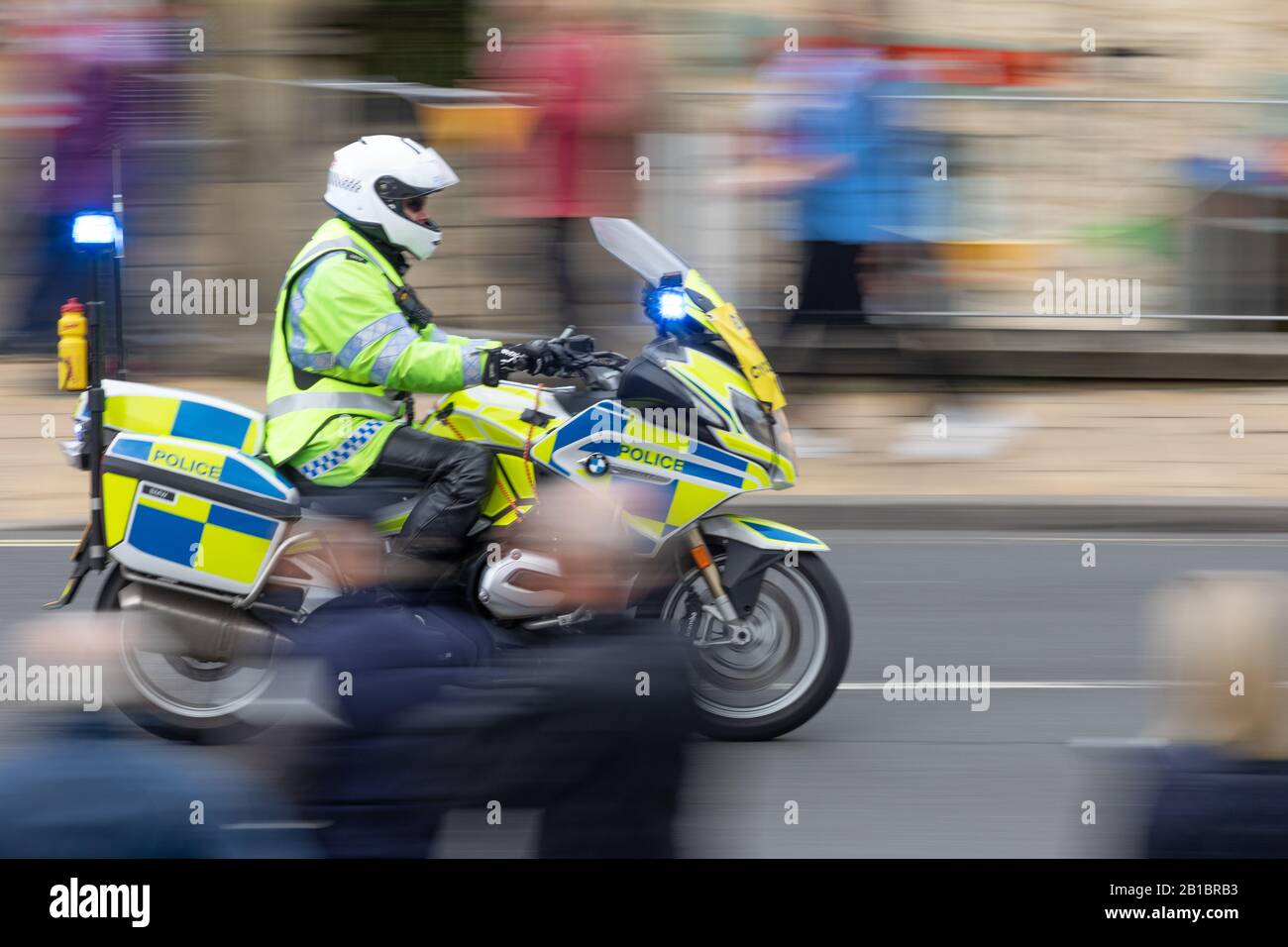 British police motorcyclist Stock Photo - Alamy
