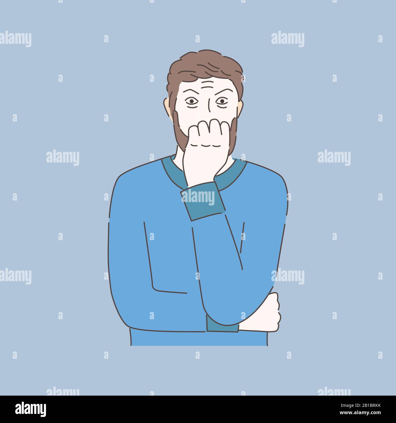 Emotional scared young people Stock Vector Images - Alamy