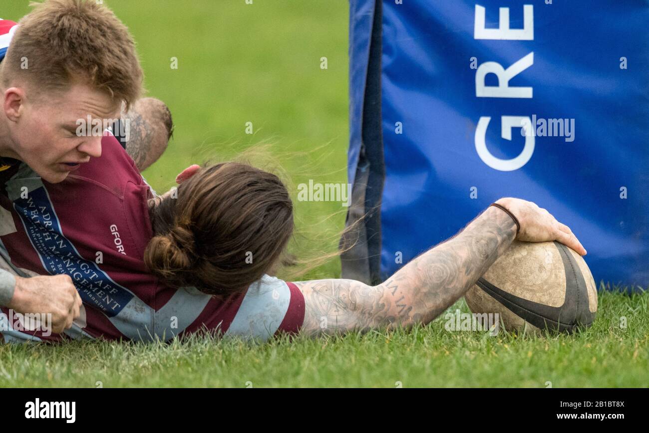 Amateur Rugby Union players playing in a league game Stock Photo - Alamy