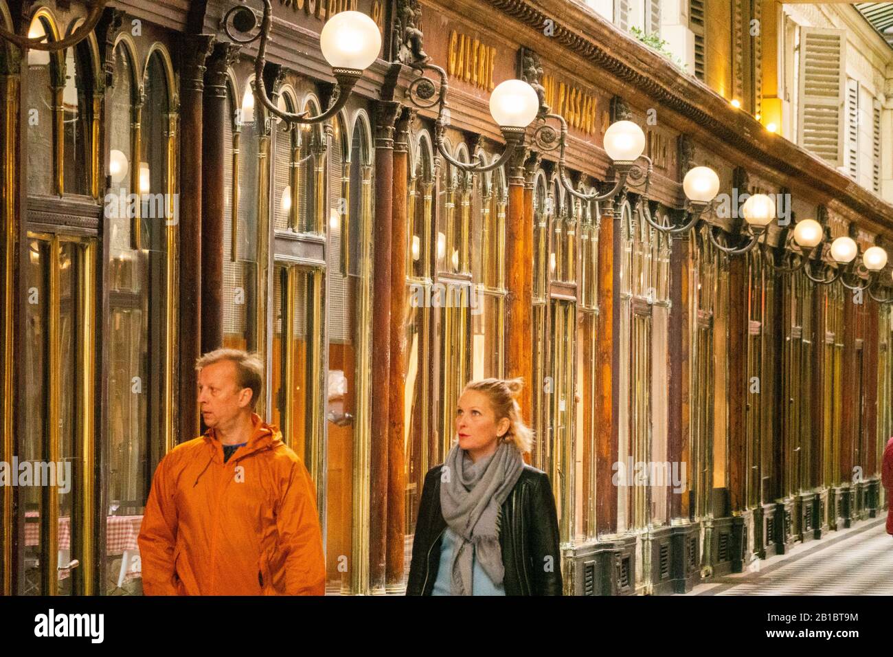 Galerie Vero Dodat covered passage way Paris France Stock Photo - Alamy