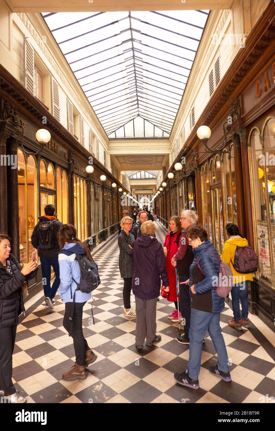 Galerie Vero Dodat covered passage way Paris France Stock Photo - Alamy