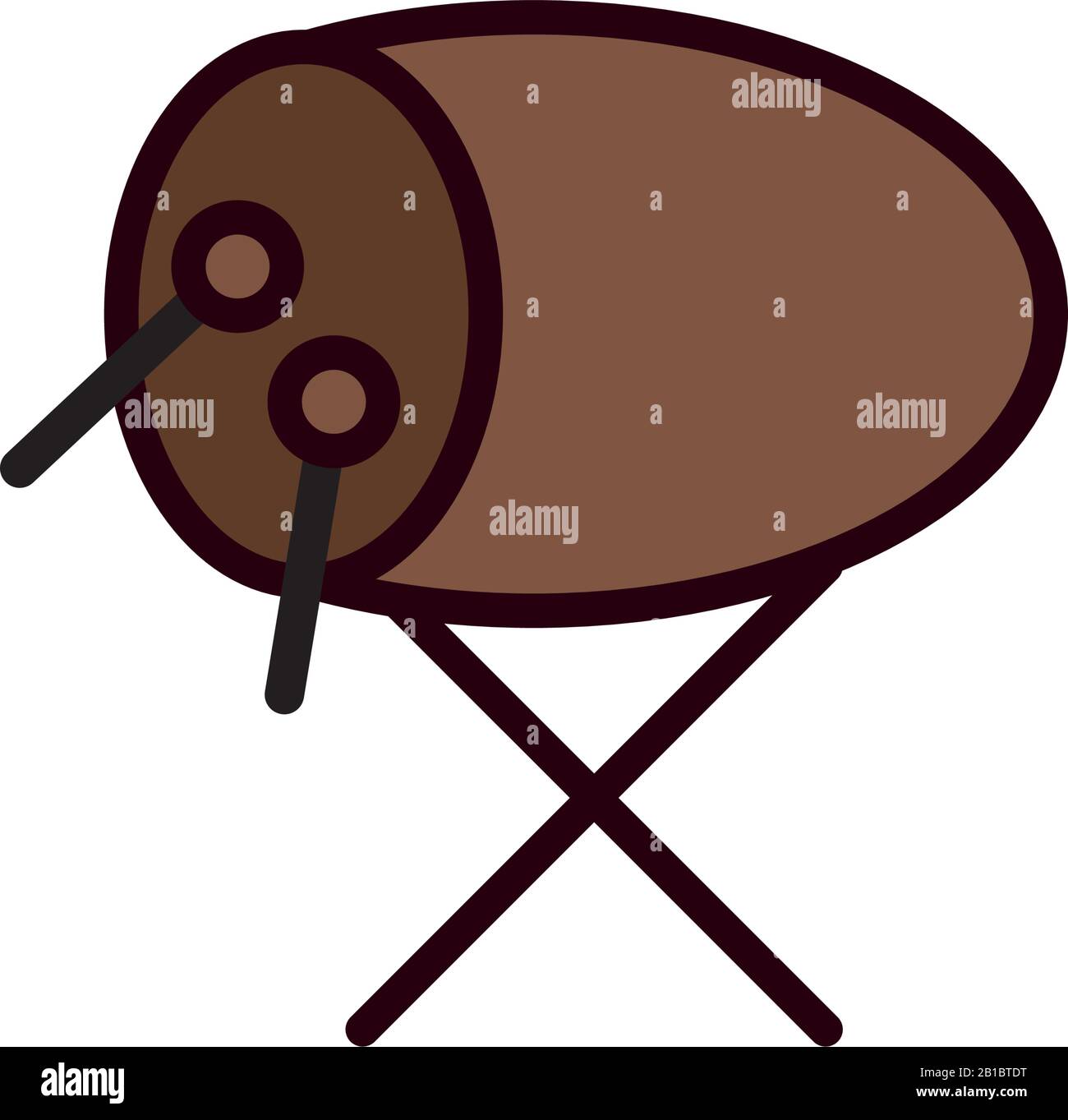 Isolated music drum line and fill style icon vector design Stock Vector ...