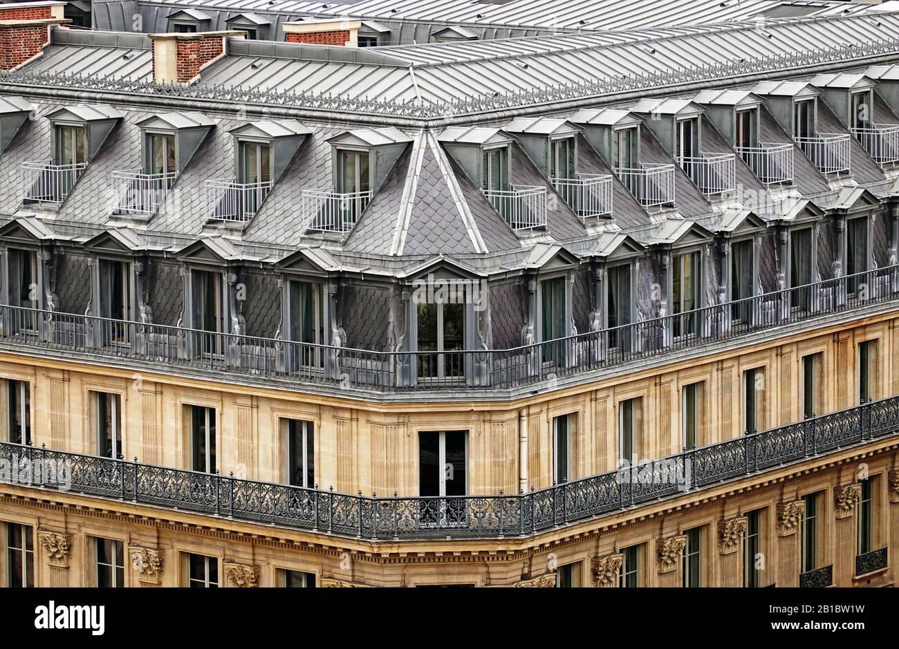 rooftops of buildings in Paris France Stock Photo - Alamy