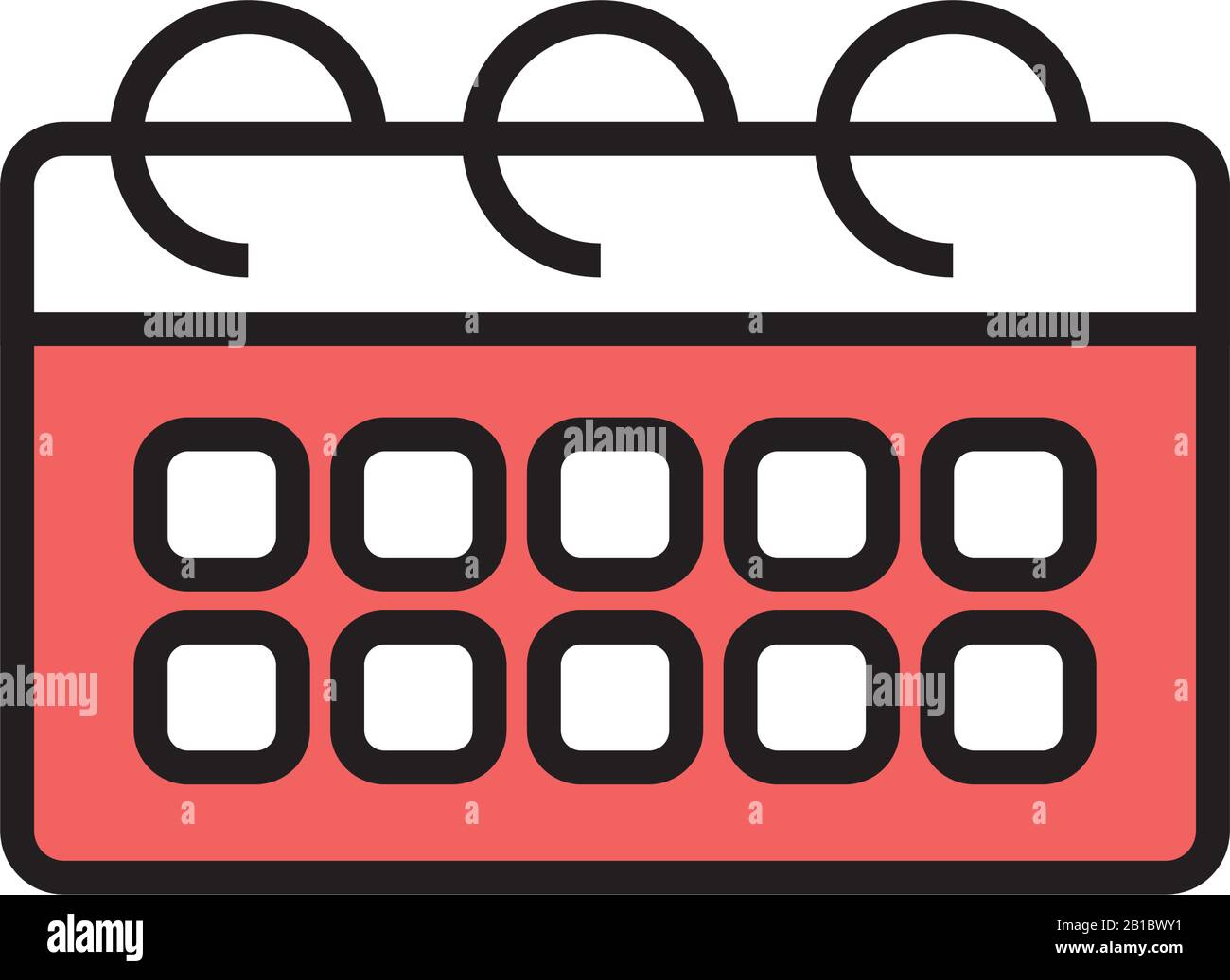 Isolated calendar line and fill style icon vector design Stock Vector ...