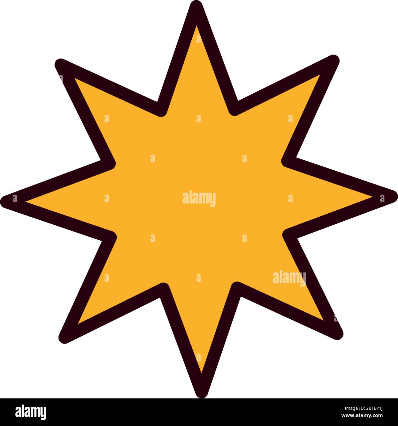 Isolated star line and fill style icon vector design Stock Vector Image ...