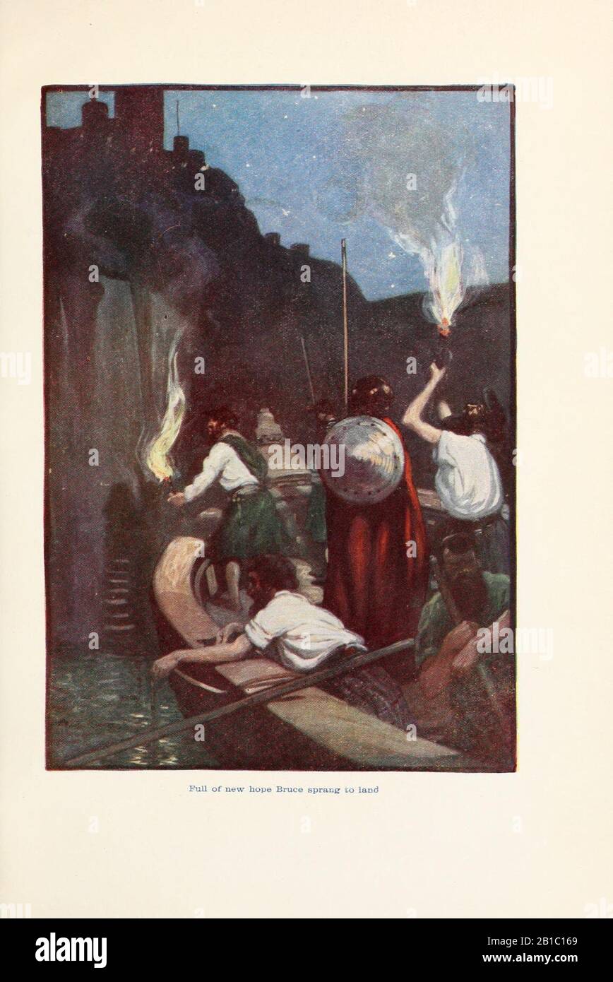 Full of new hope Bruce sprang to land Stock Photo - Alamy