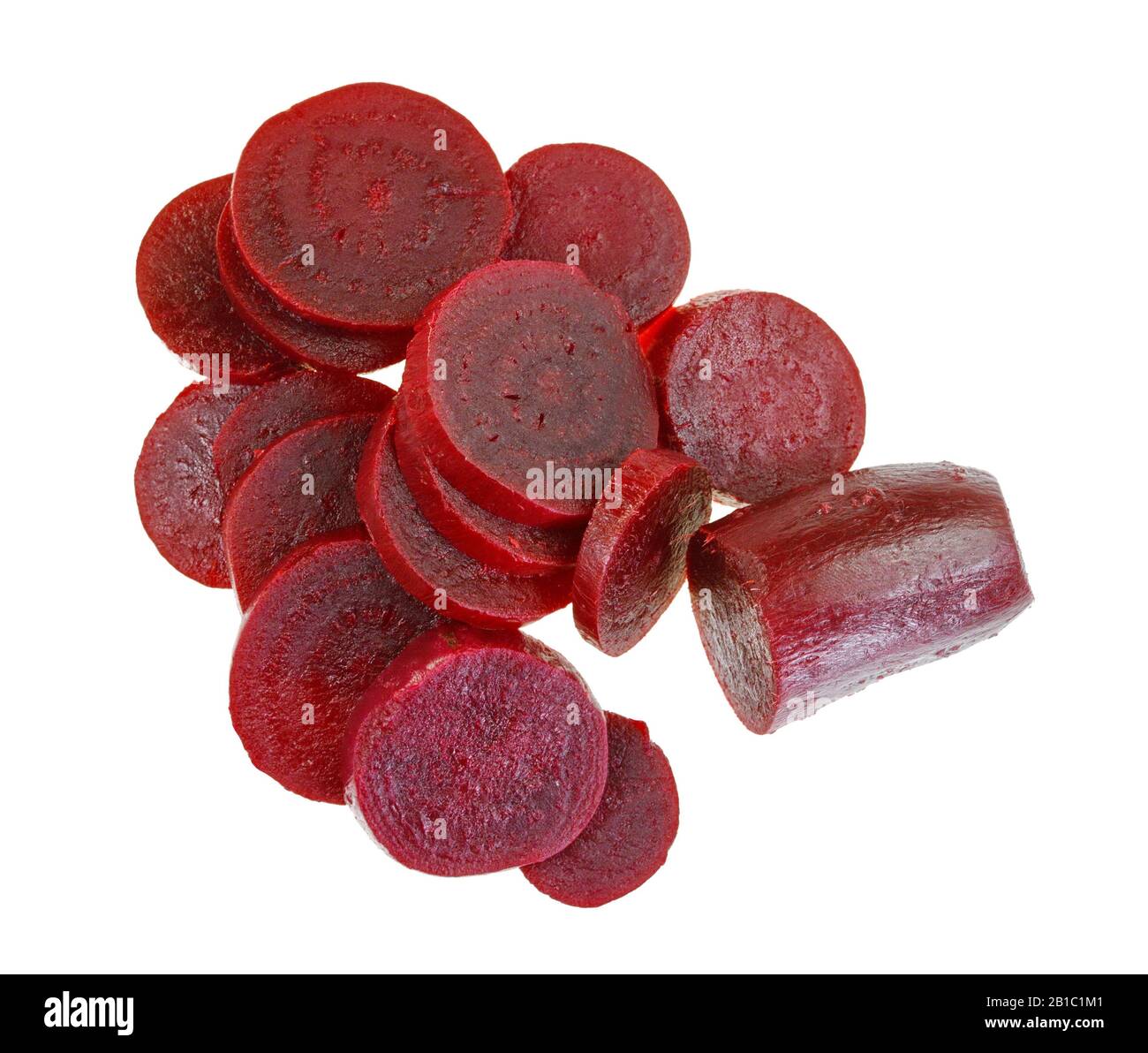 Boiled beetroot slices isolated on white background Stock Photo - Alamy