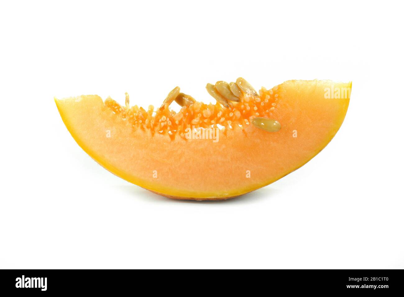 melon slice isolated on white background Stock Photo - Alamy
