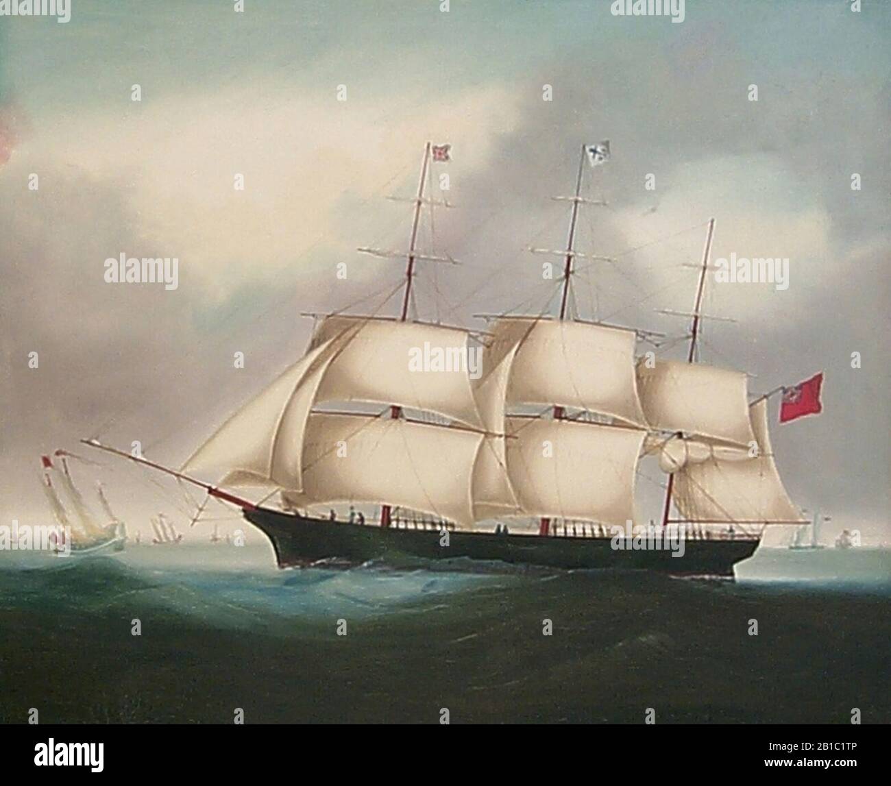 Full-Rigged British Ship Off Hong Kong Stock Photo - Alamy
