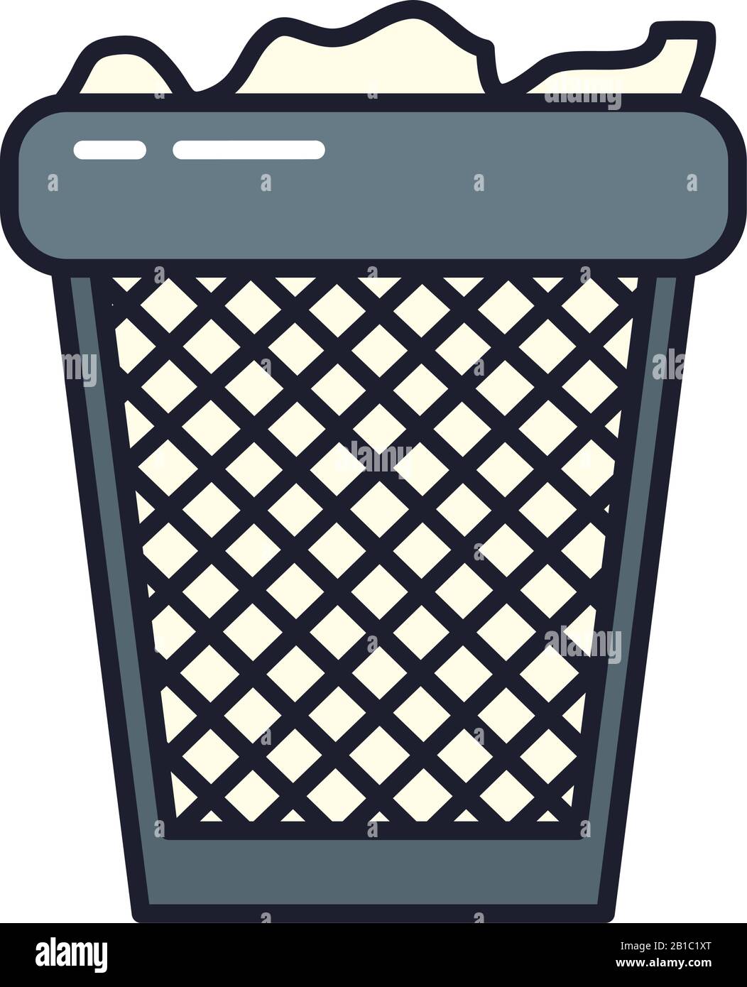 Trash line and fill design, Waste garbage ecology save green natural ...