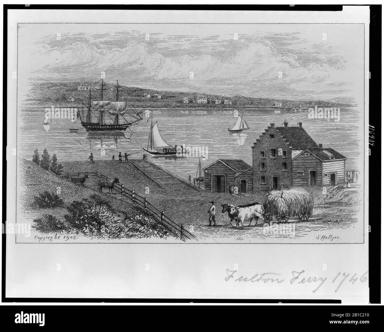 Fulton Ferry 1746 - S. Hollyer Stock Photo - Alamy