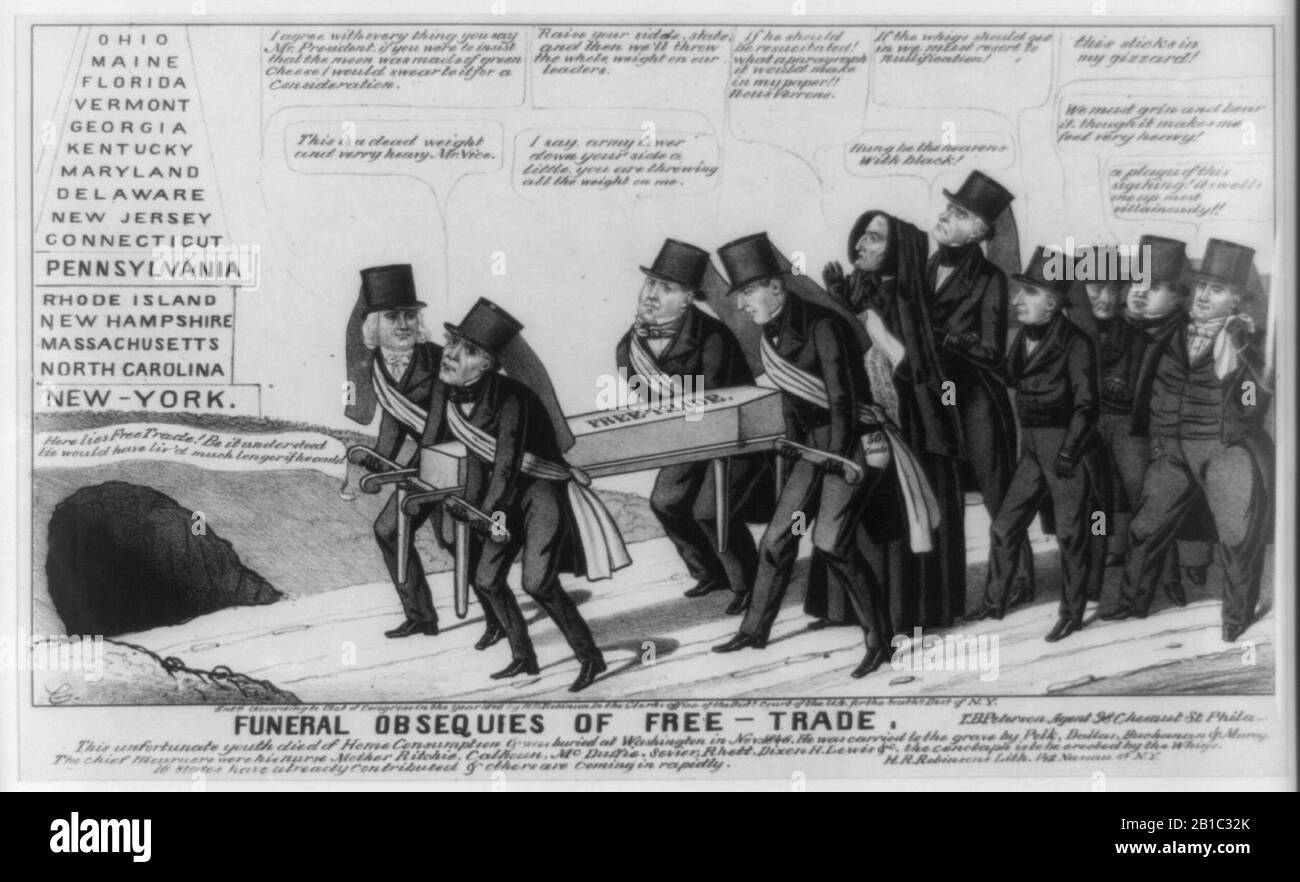 Funeral obsequies of free-trade Stock Photo - Alamy