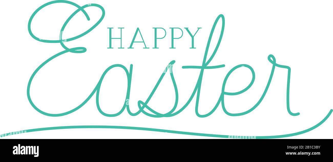 Happy easter text vector design Stock Vector Image & Art - Alamy
