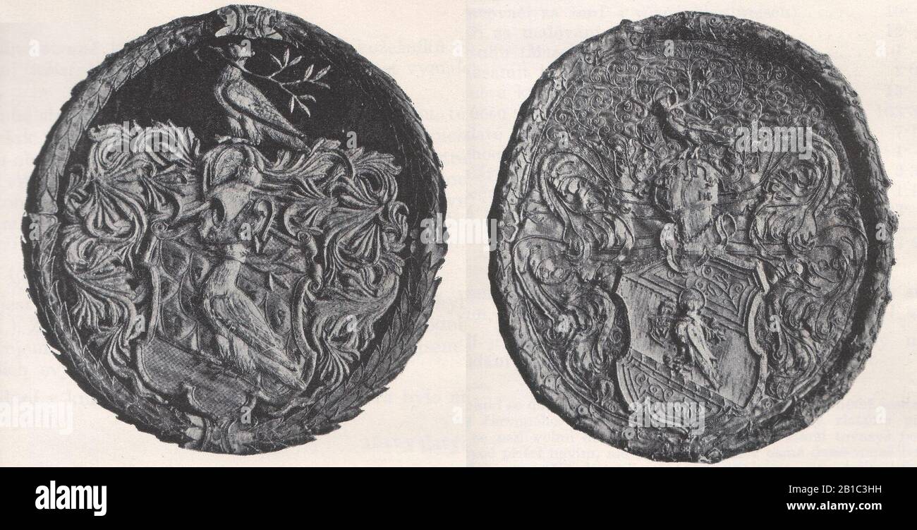 Funeral shields of the Furriers of Prague, 18th century Stock Photo - Alamy