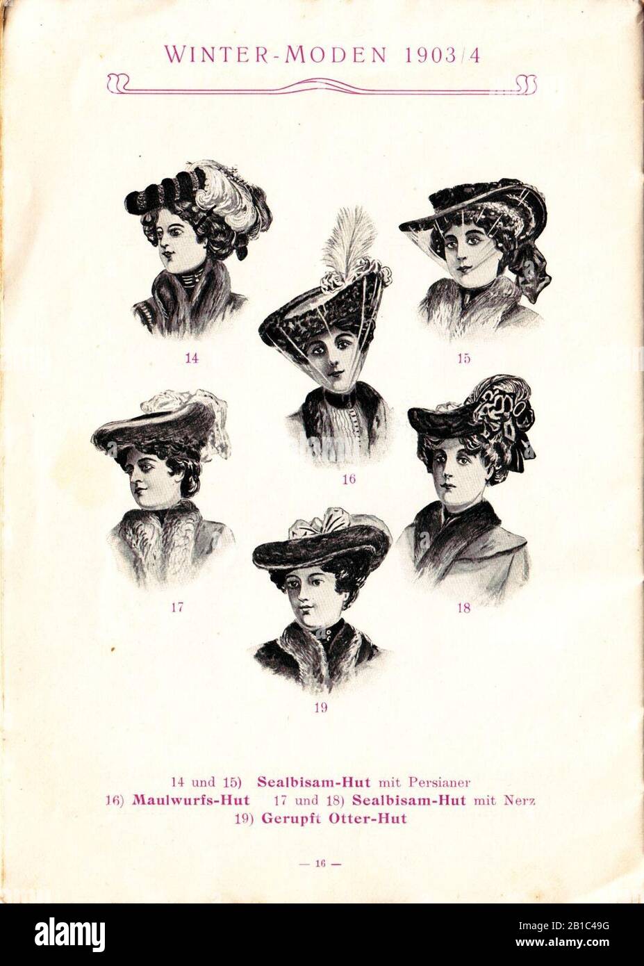 Fur clothing 1903 S 16 Stock Photo - Alamy