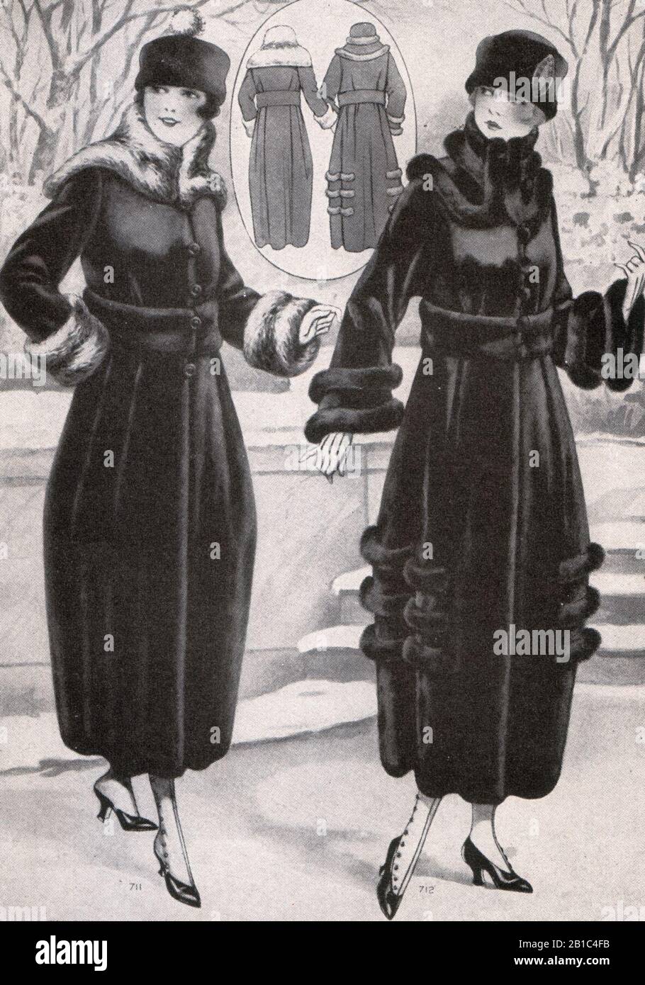 Fur Styles of 1917 Stock Photo - Alamy