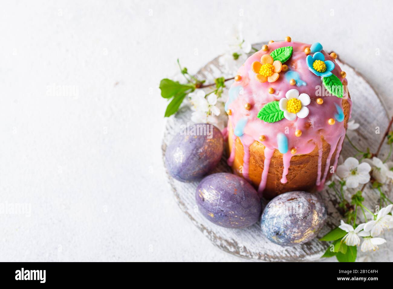 Traditional Easter cake with topping Stock Photo - Alamy