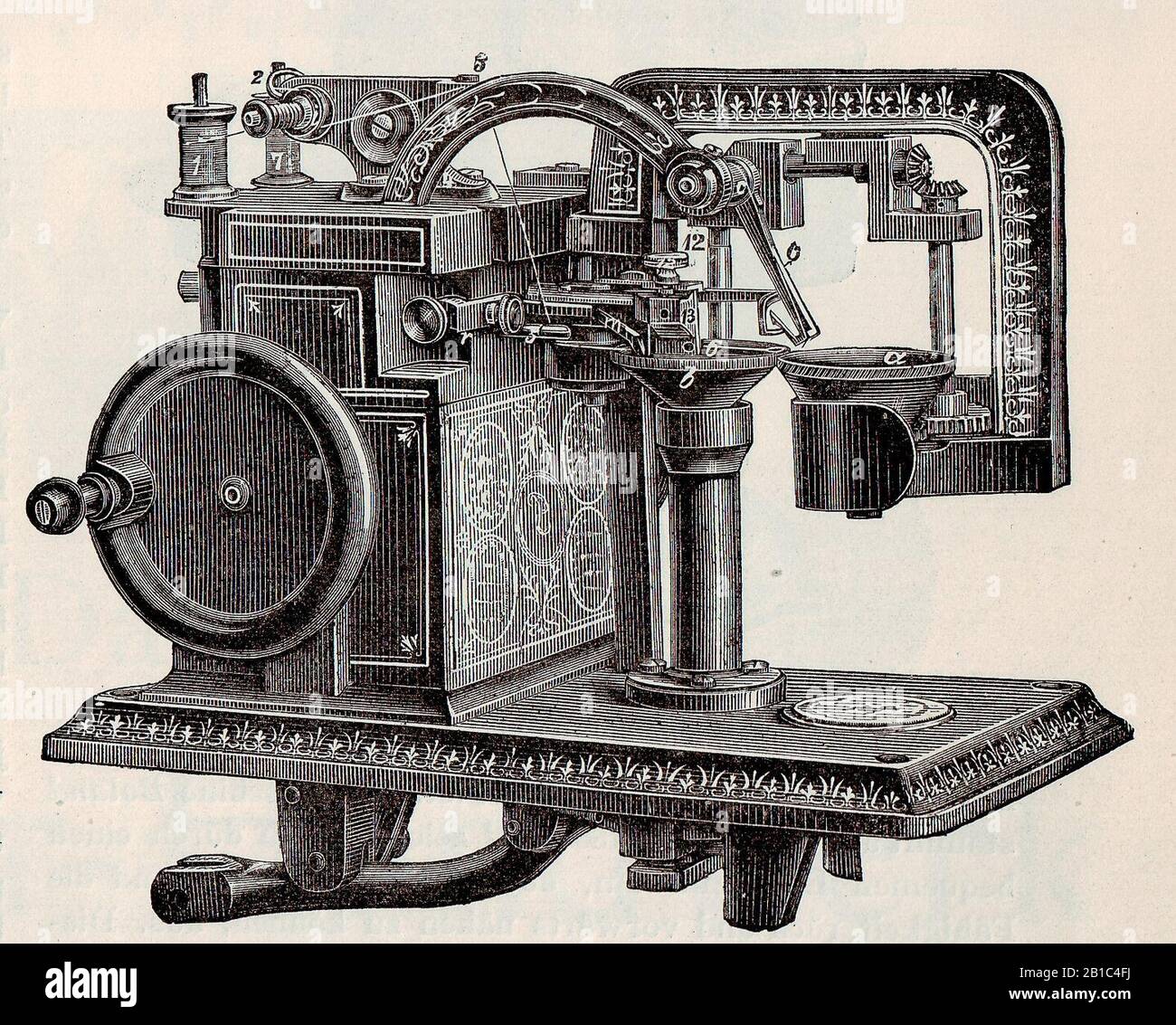 Fur sewing machine (c 1900) - 2 Stock Photo - Alamy