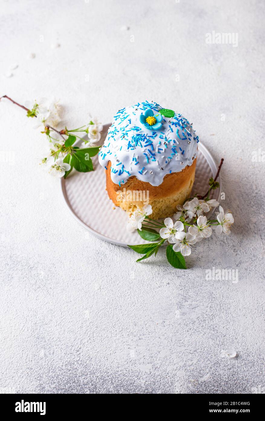 Traditional Easter cake with topping Stock Photo - Alamy