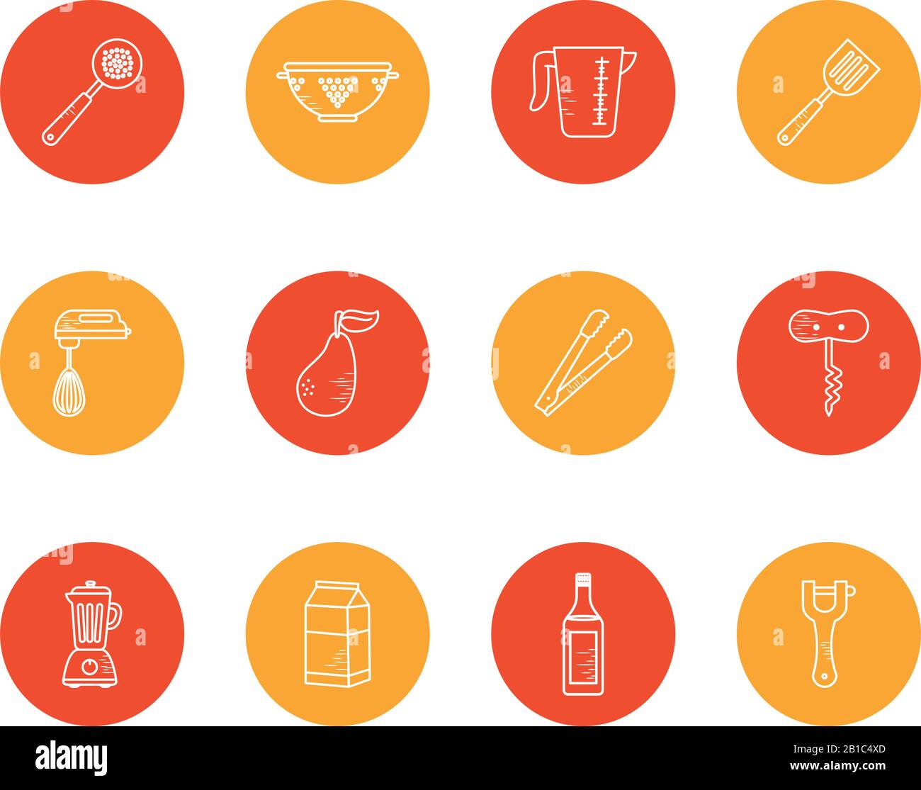 block style icon set design, Cook kitchen Eat food restaurant home menu ...