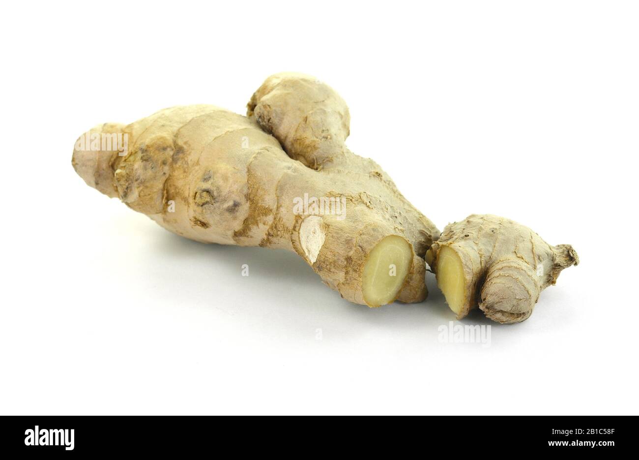 Raw ginger root . Raw ginger root isolate on white background. Ginger ...
