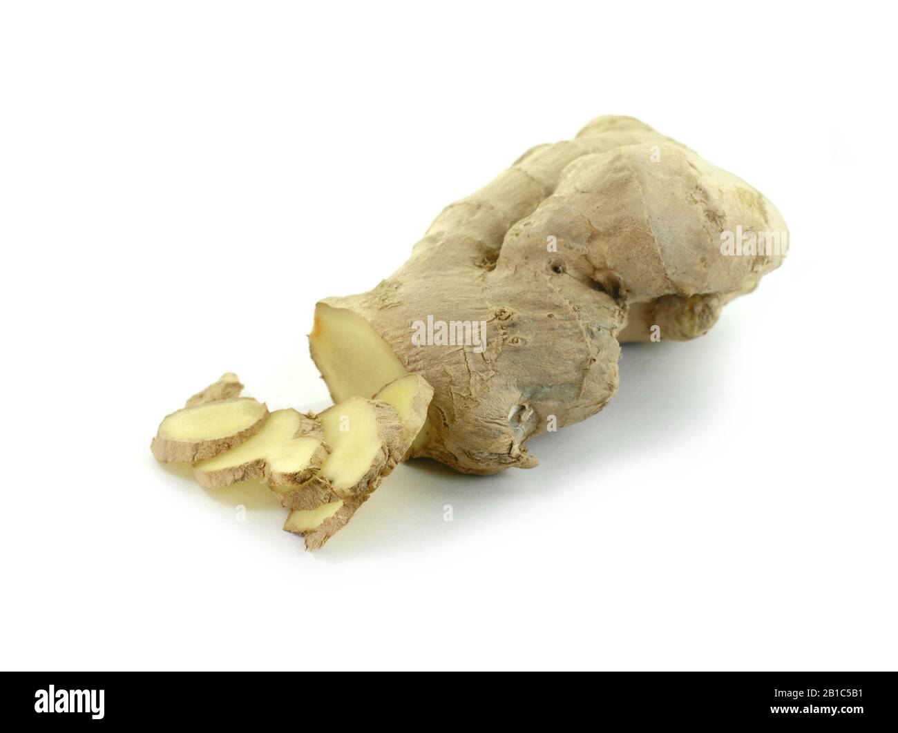 Ginger isolated. Fresh ginger on white background, raw material for ...
