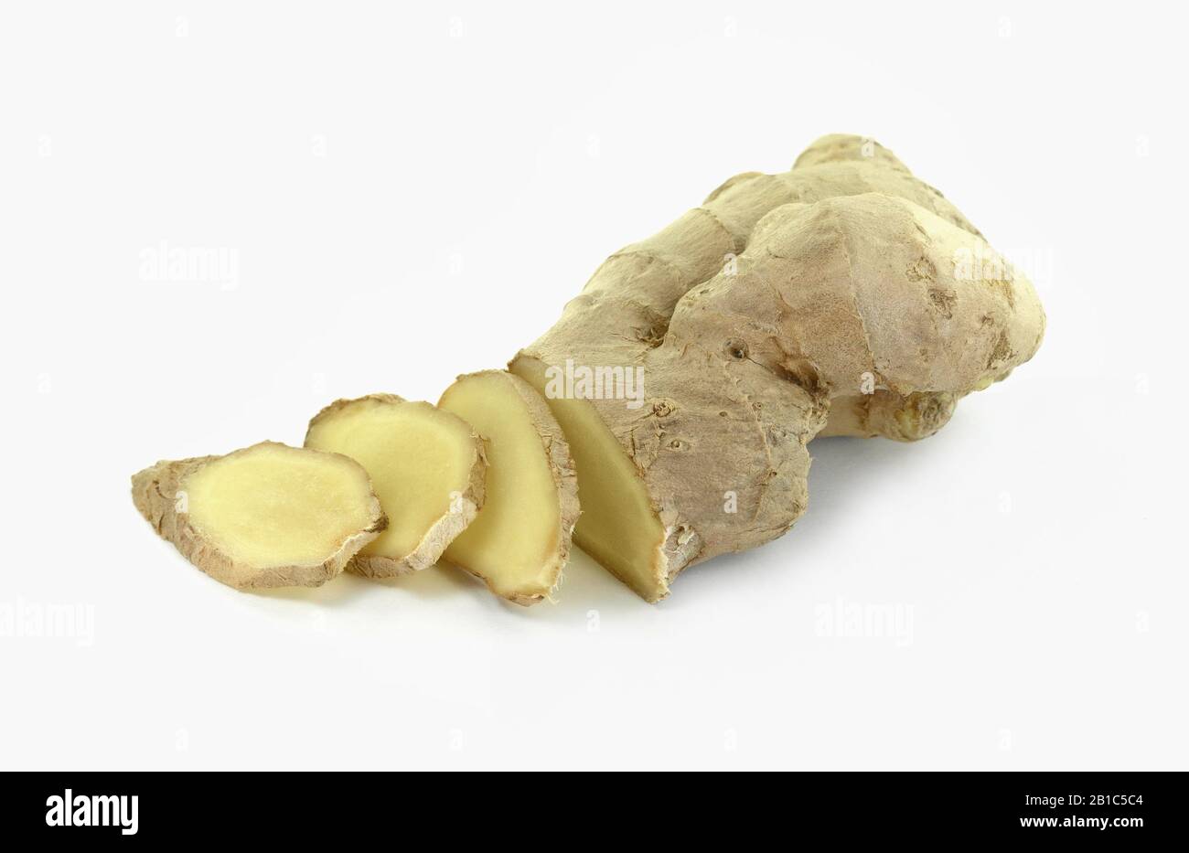 Ginger isolated. Fresh ginger on white background, raw material for ...