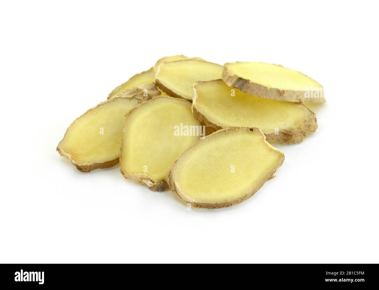 Ginger isolated. Fresh ginger on white background, raw material for ...