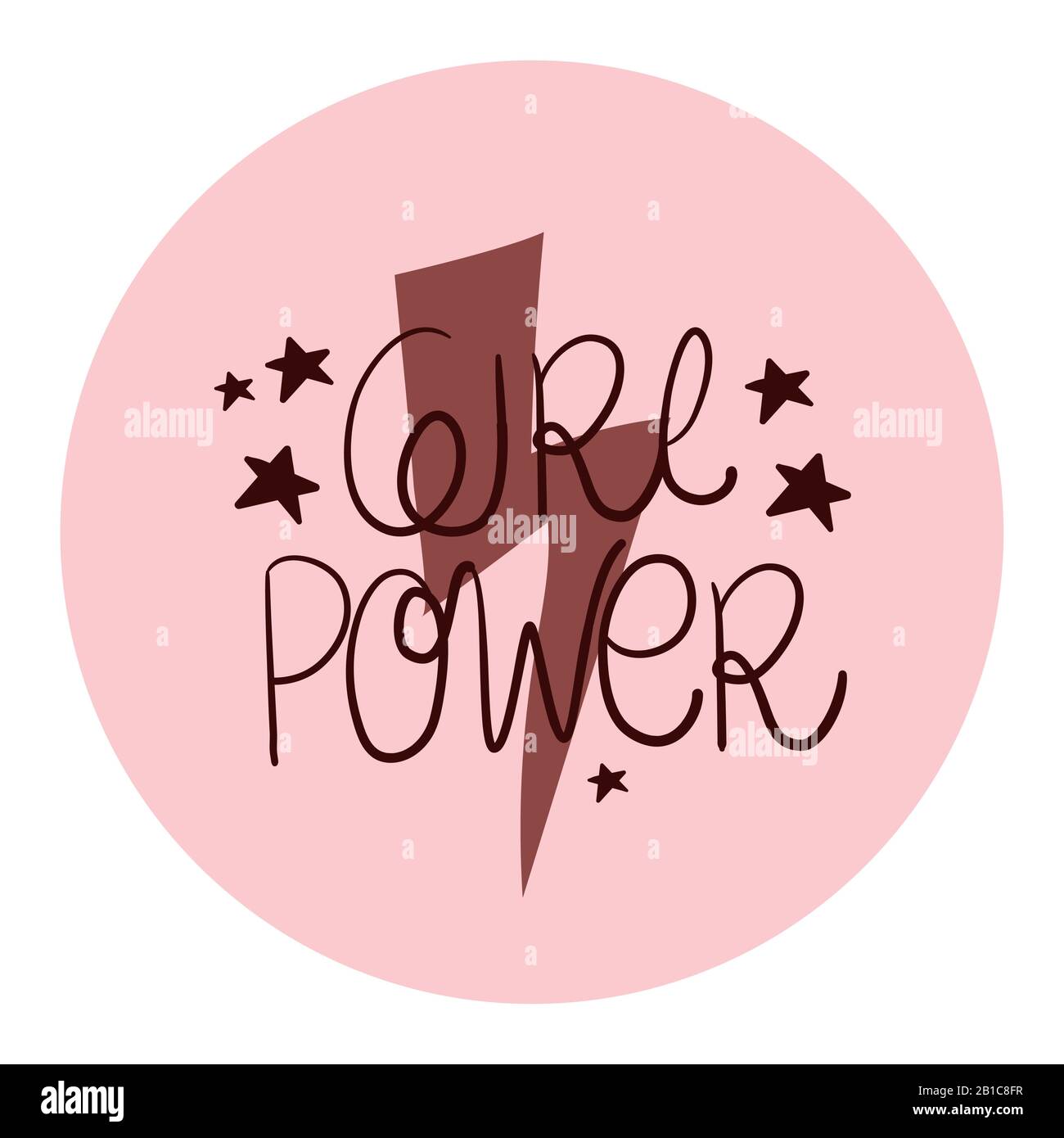 girl power text of women empowerment vector design Stock Vector Image ...