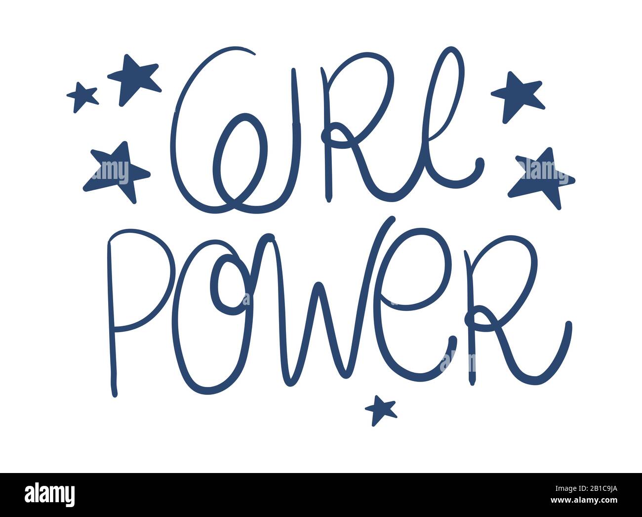 girl power text of women empowerment vector design Stock Vector Image ...