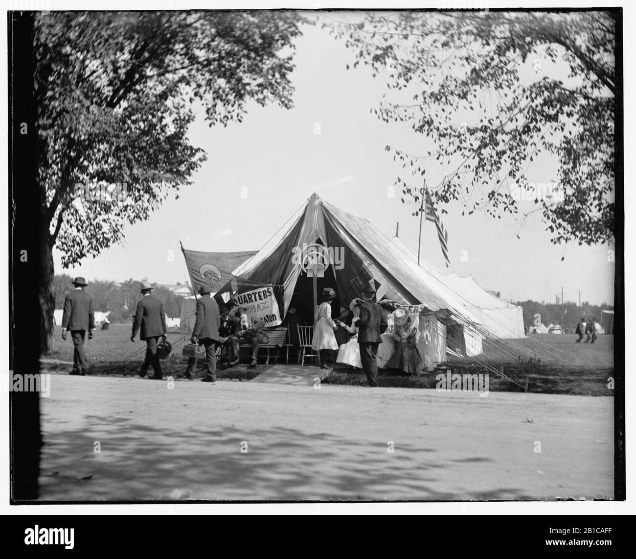 G.A.R. encampment, Oct. 1902, Hdq. Tent Stock Photo - Alamy