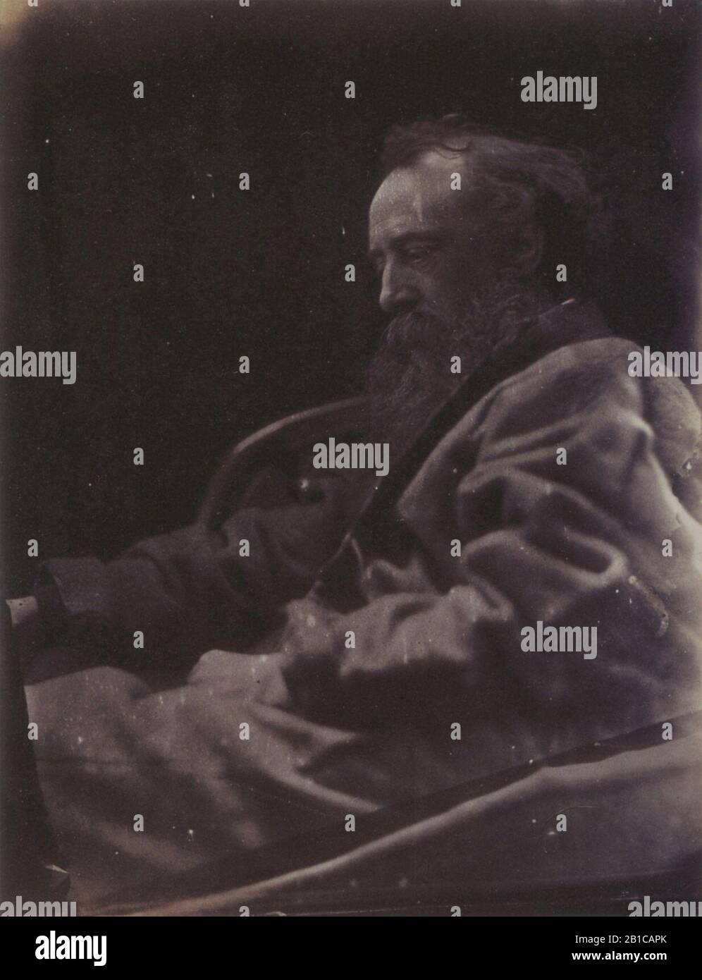 G.F. Watts profile, by Julia Margaret Cameron Stock Photo - Alamy