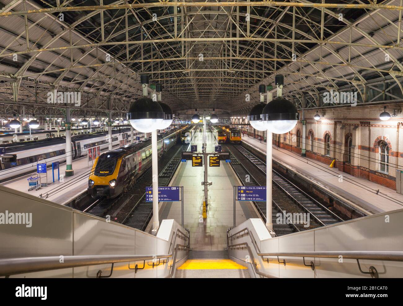 Crosscountry trains and Northern Rail trains under the roof at ...
