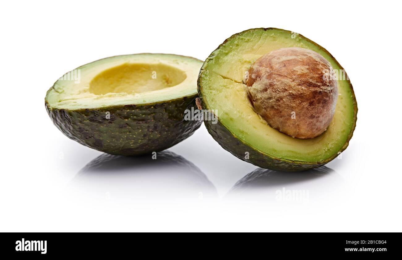 Avocado Isolated on White Background Stock Photo - Alamy
