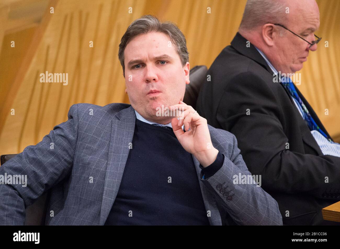 Edinburgh, UK. 20 February 2020. Pictured: Tom Arthur MSP was elected ...