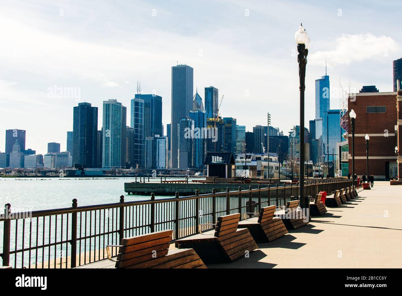 Chicago city summertime skyline by the lake Stock Photo - Alamy