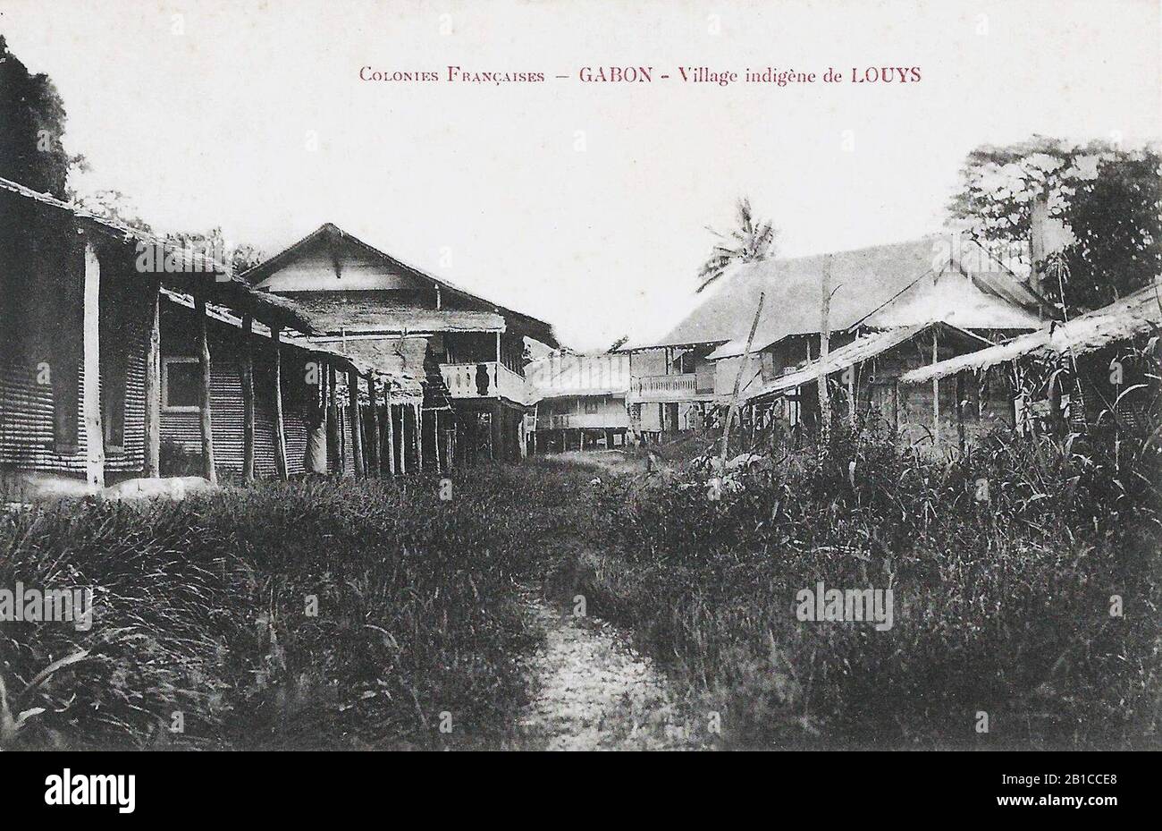 Gabon-Village indigène de Louys Stock Photo - Alamy