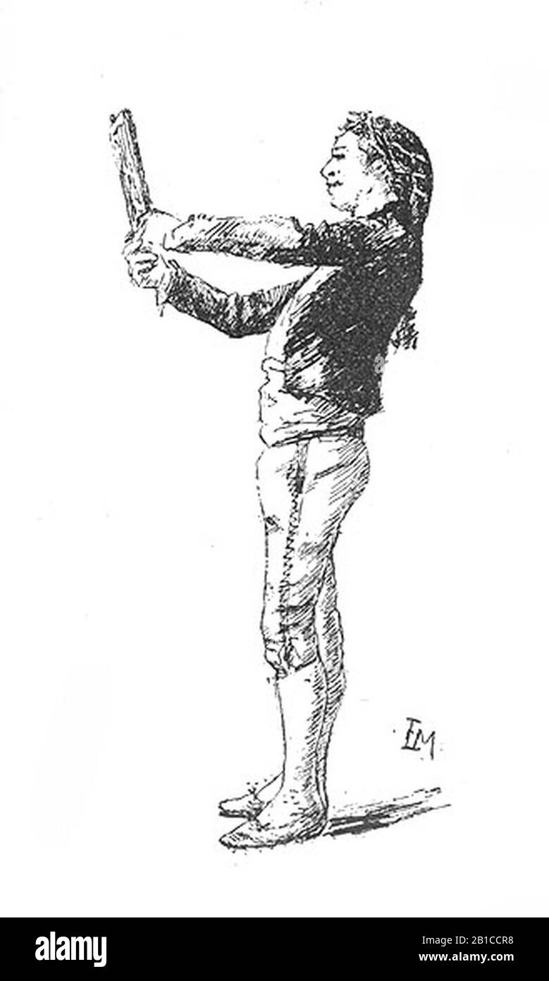 Gabriel de Araceli con un espejo. Ilustración de ‘La corte de Carlos IV ...