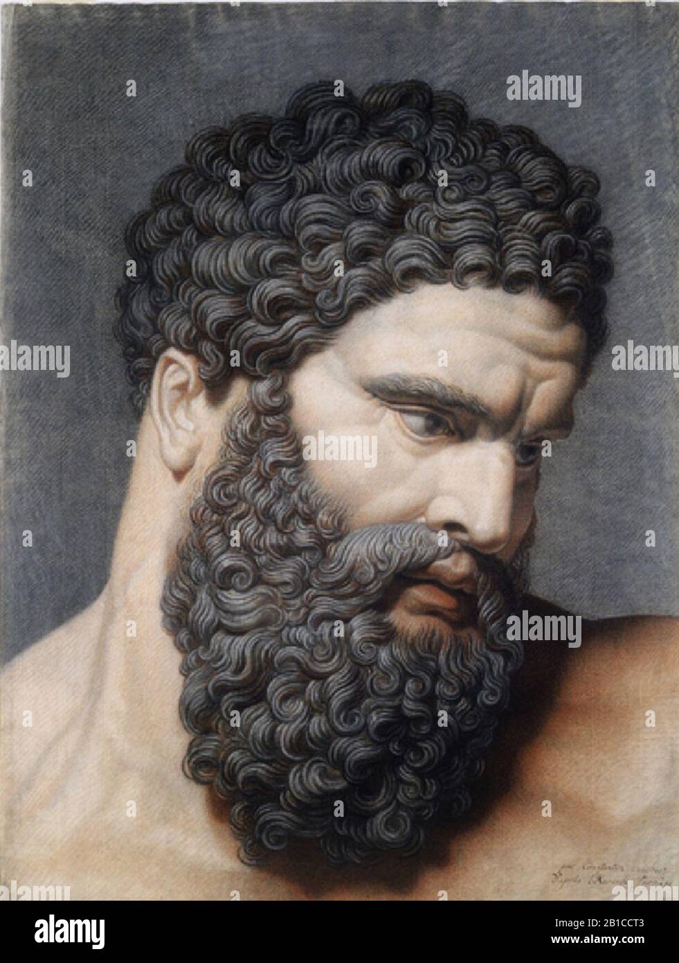 Gabriel Constant Vaucher - Head of Hercules 1785 Stock Photo - Alamy