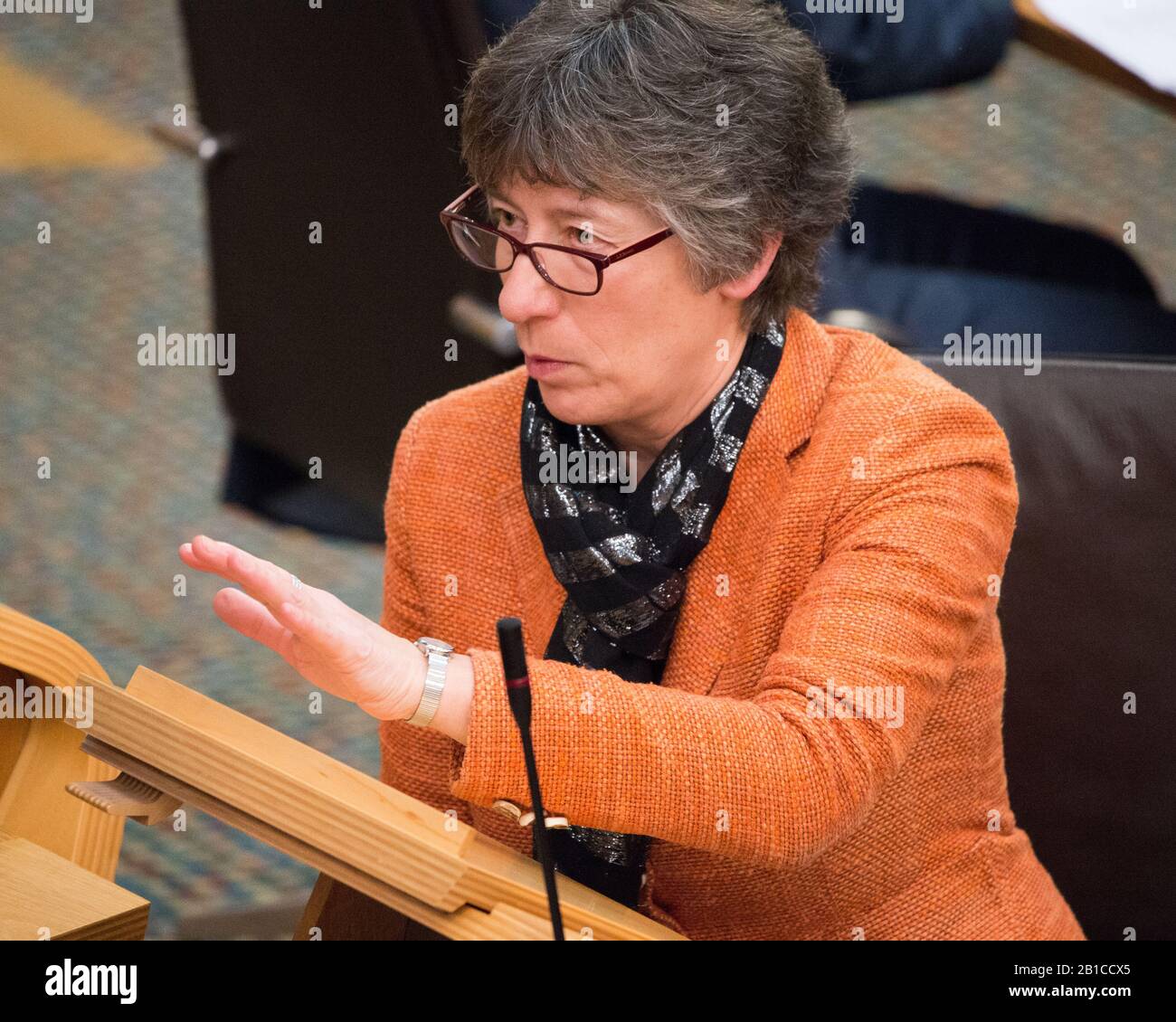 Edinburgh, UK. 20 February 2020. Pictured: Liz smith MSP - Chief Whip ...