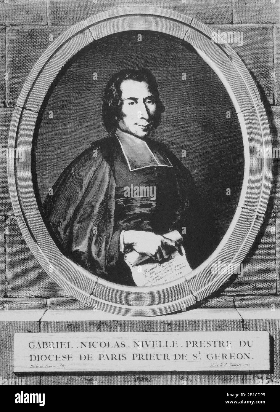 Gabriel Nicolas Nivelles gravure Stock Photo - Alamy