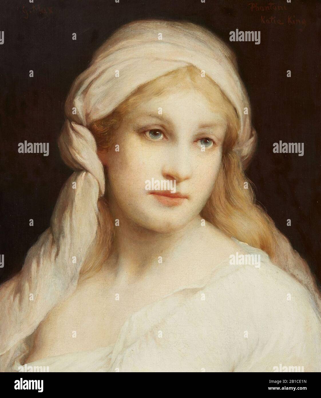 Gabriel von Max - The Ghost of Katie King Stock Photo - Alamy