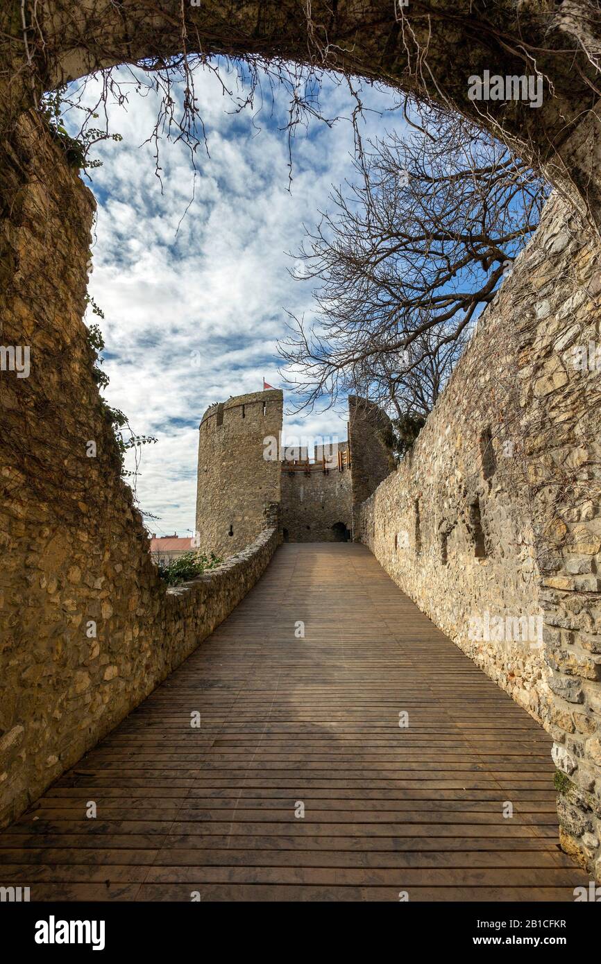 The Barbican, the 15th century bastion in Pecs, Hungary Stock Photo - Alamy