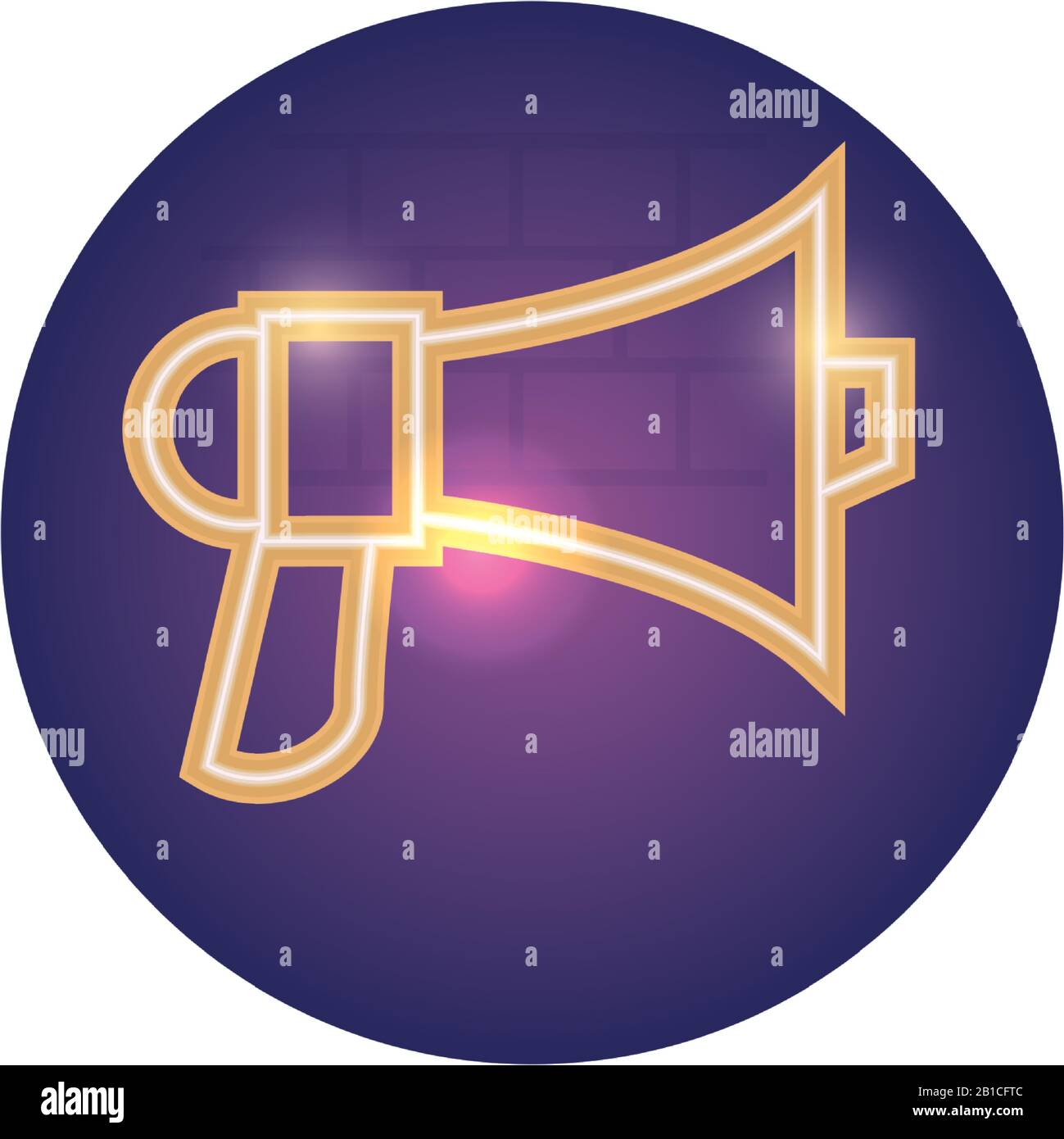 Megaphone neon style icon design, Amplifer speaker bullhorn announce ...
