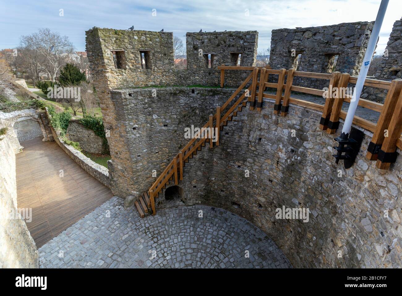 The Barbican, the 15th century bastion in Pecs, Hungary Stock Photo - Alamy