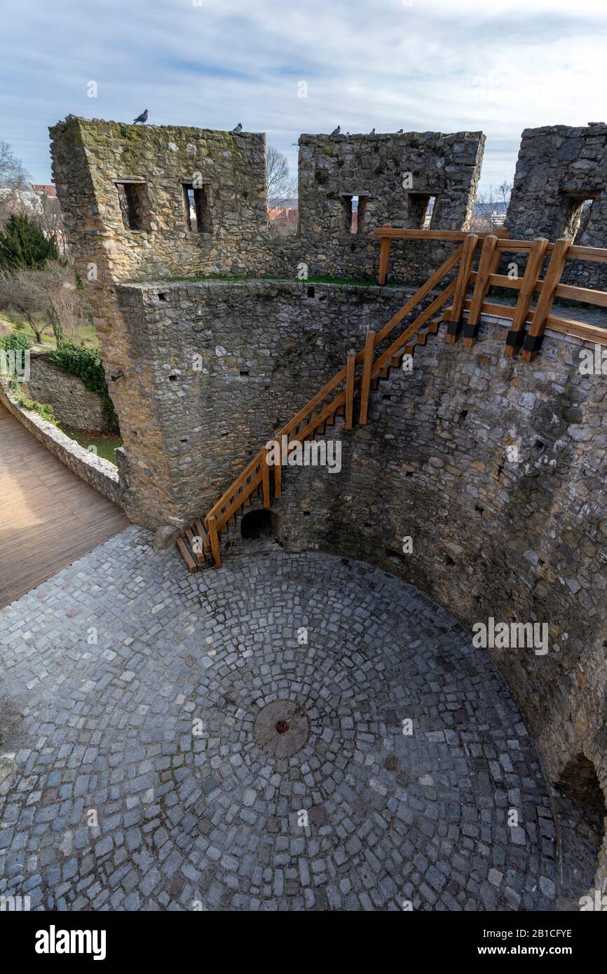 The Barbican, the 15th century bastion in Pecs, Hungary Stock Photo - Alamy