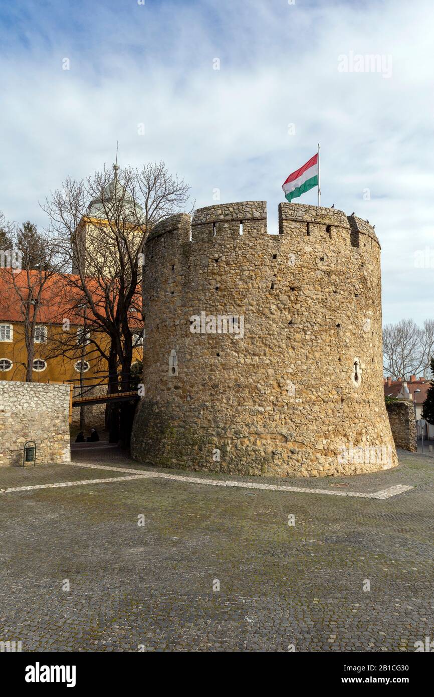 The Barbican, the 15th century bastion in Pecs, Hungary Stock Photo - Alamy