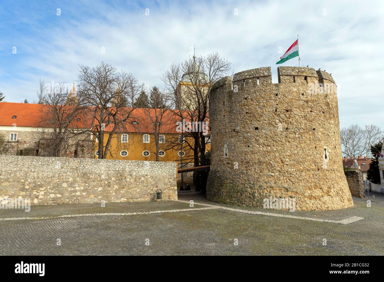 The Barbican, the 15th century bastion in Pecs, Hungary Stock Photo - Alamy